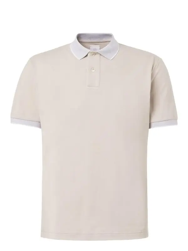 Eleventy Cotton Piqué Polo Shirt - Beige