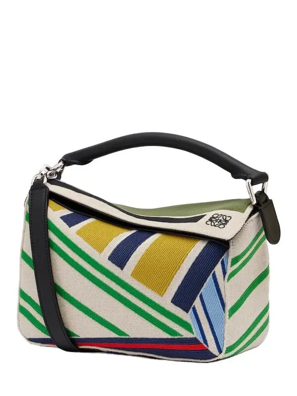 Loewe Puzzle Small Striped Top-handle Bag - Multicoloured