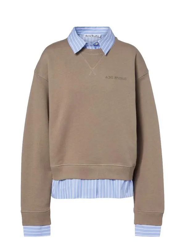 Acne Studios Layered Cotton Jersey Sweatshirt - Multicoloured