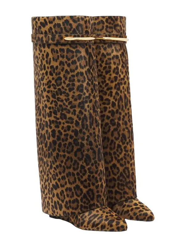 Givenchy Shark Pinch Calf Hair Knee-high Boots - Brown