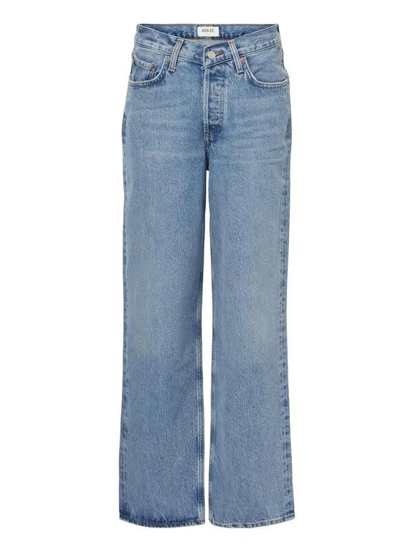 AGOLDE V-waist Baggy Straight Jeans - Blue