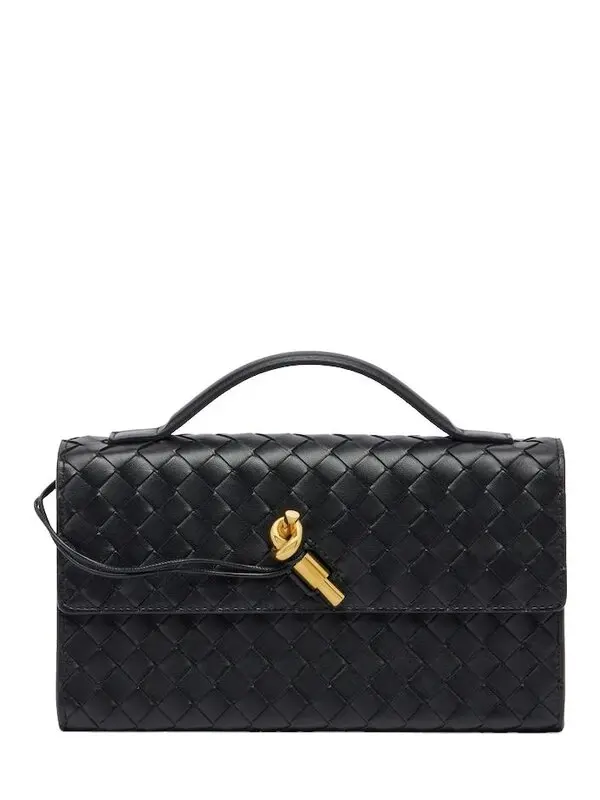 Bottega Veneta Andiamo 25 Clutch - Black