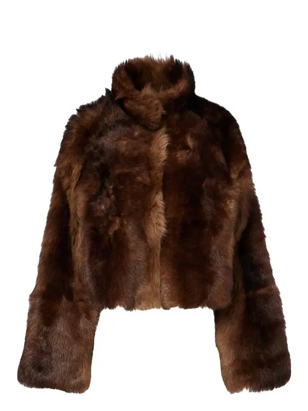 Nour Hammour Cameron Shearling Jacket - Brown