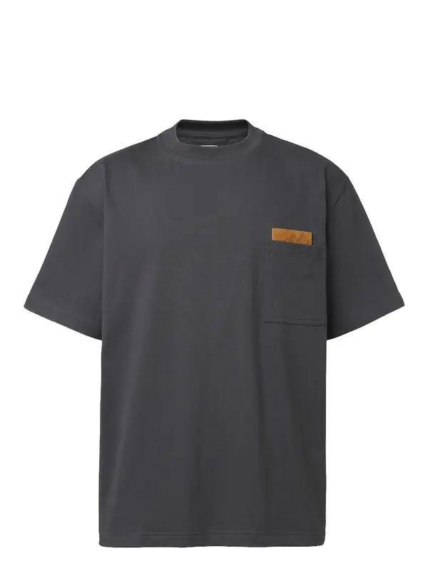 Bottega Veneta Intrecciato Cotton Jersey T-shirt - Grey