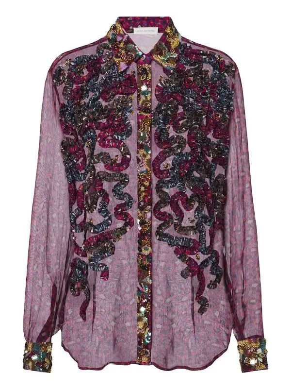 Dries Van Noten Embellished Embroidered Shirt - Multicoloured