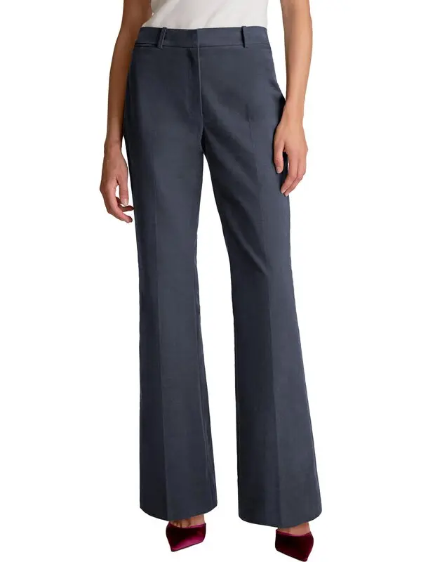 M.M.LAFLEUR Horton Flare Velveteen Trousers - One-color