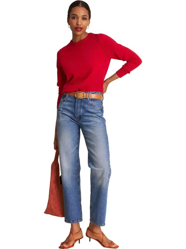FRAME Essential Mid-rise Straight Leg Jeans - One-color