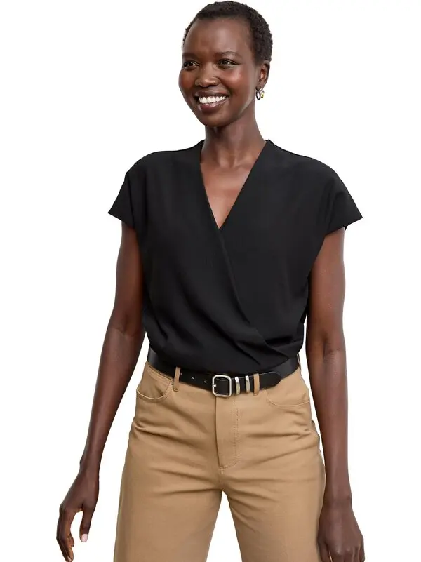 M.M.LAFLEUR Antonia Faux Wrap Top - One-color