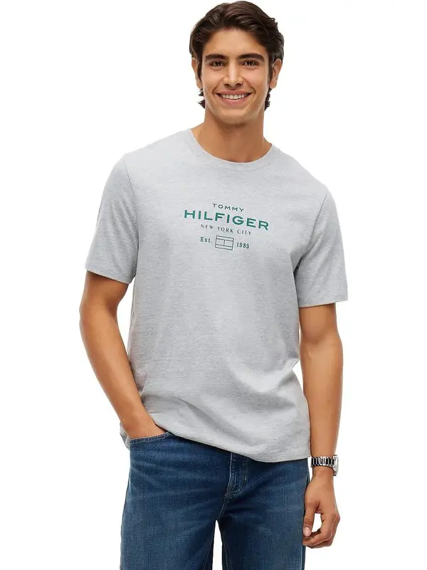 Tommy Hilfiger Nyc Hilfiger Logo T-shirt - Grey Heather
