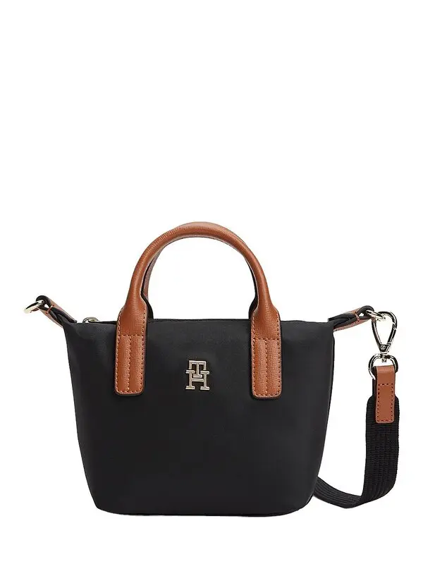 Tommy Hilfiger Monogram Micro Tote Bag - Black