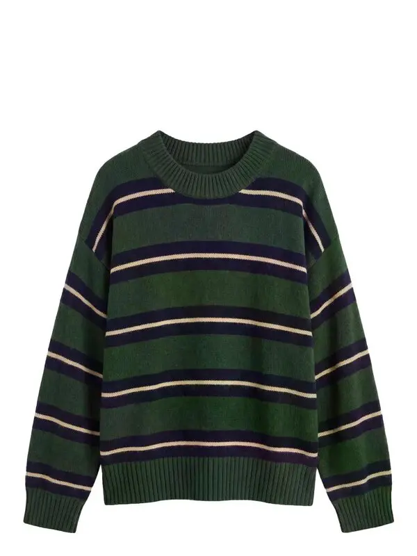 REFORMATION Cove Striped Sweater - Green