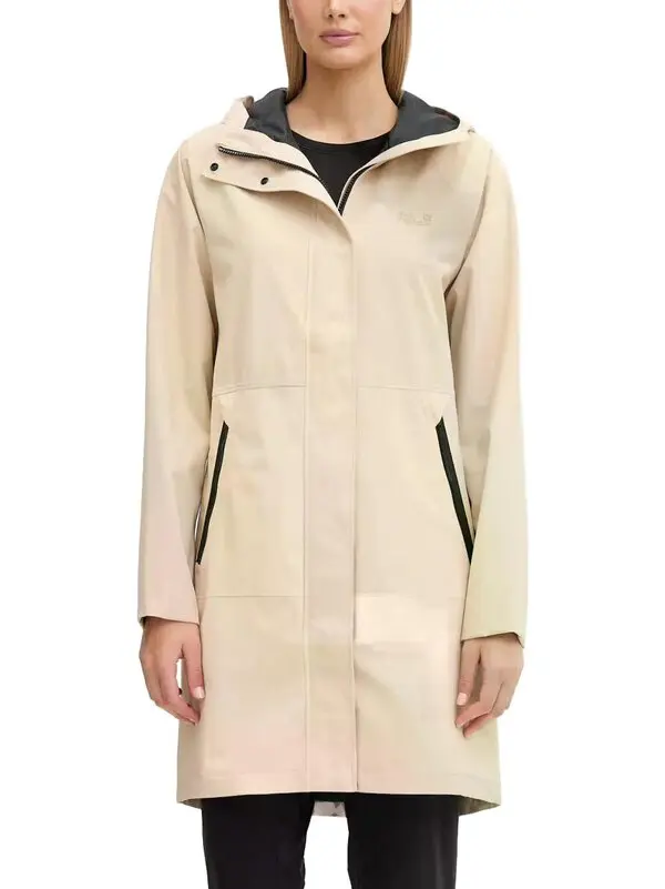 JACK WOLFSKIN 2l Hooded Zip-up Coat - Neutrals