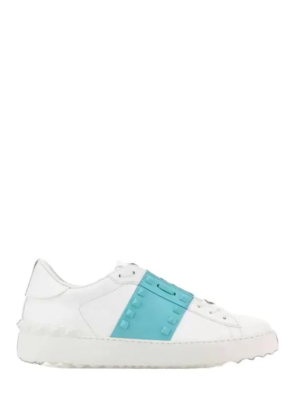 Valentino Garavani Rockstud Untitled Sneakers In Calfskin Leather - White