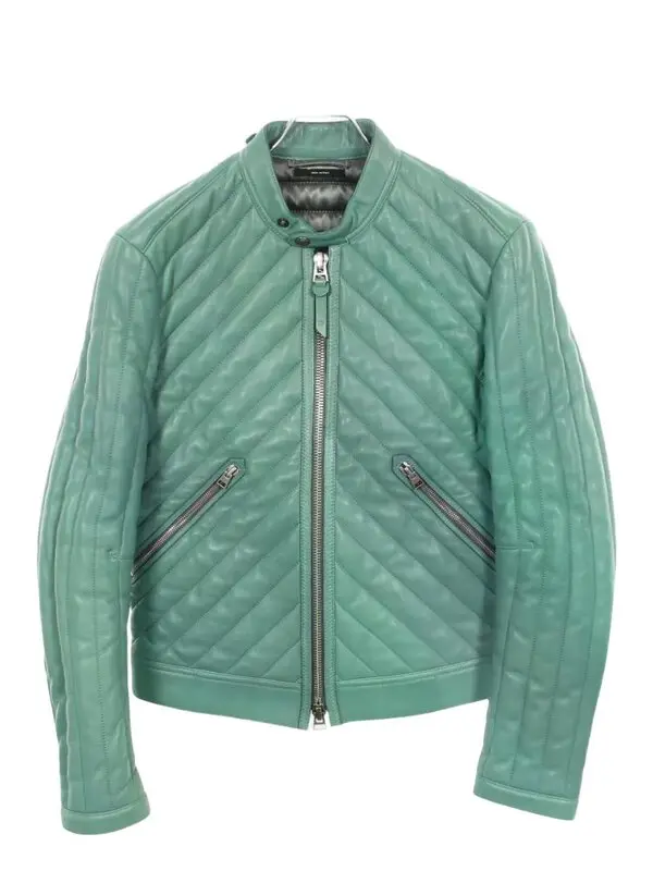 TOM FORD Quilted Leather Jacket - Green