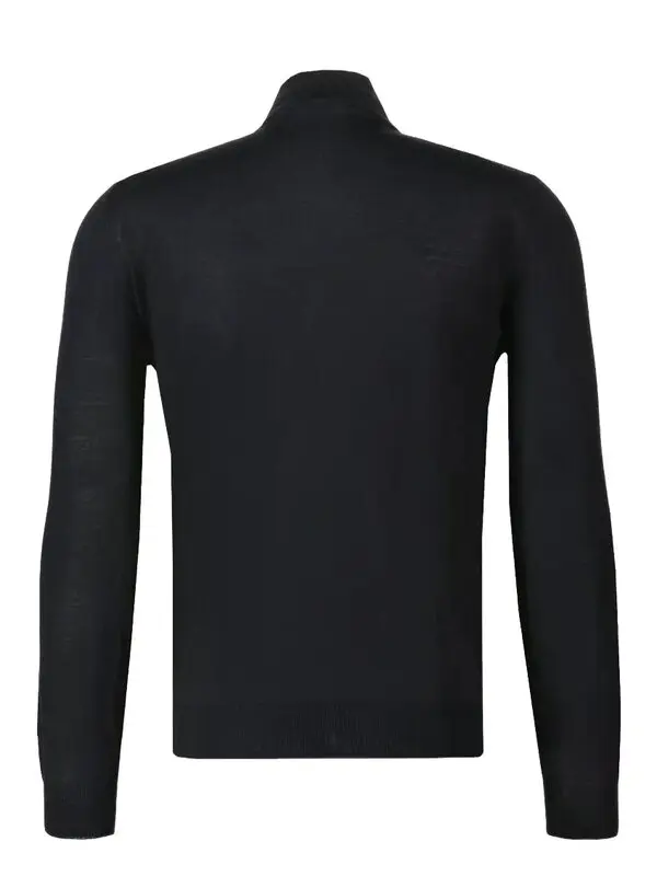 FILIPPO DE LAURENTIIS Quarter-zip Wool Sweater - Blue