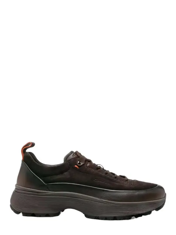 Santoni Easy Bounce Mountain Panelled Sneakers - Brown