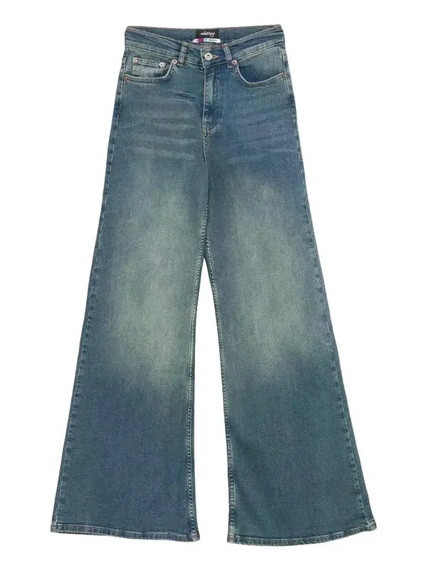 OTTOD'AME Faded Effect Wide-leg Jeans - Blue