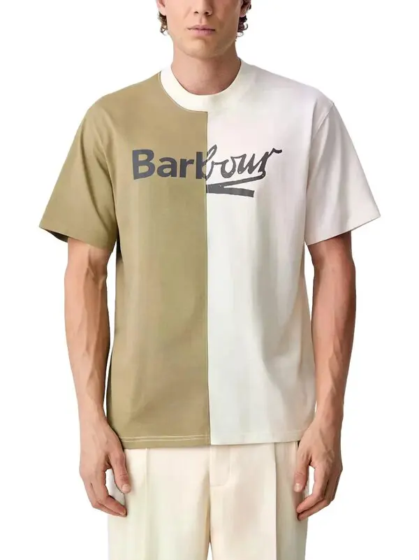 Barbour Logo-print Panelled T-shirt - Neutrals