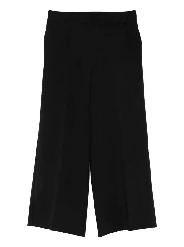 OTTOD'AME Sofia Wide-leg Cropped Trousers - Black