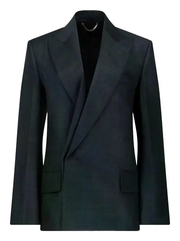 Victoria Beckham Olie Peak-lapel Blazer - Green