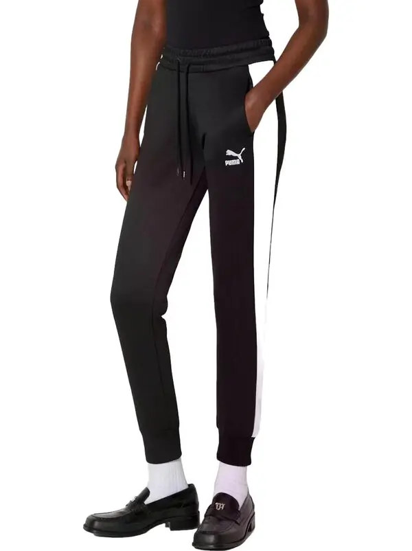 PUMA Iconic T7 Side-stripe Track Pants - Black