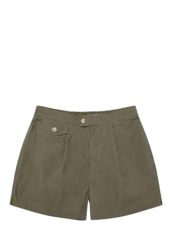 FORTELA Stefano Pleated Shorts - Green