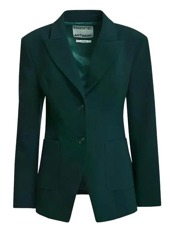 Essentiel Antwerp Knightly Single-breasted Blazer - Green