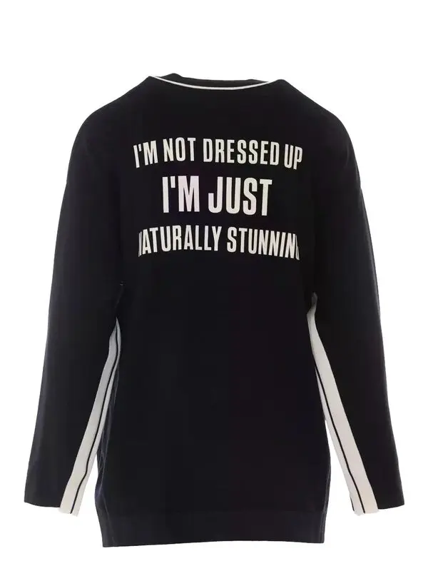 Elisabetta Franchi Logo Print Button-up Cardigan - Black