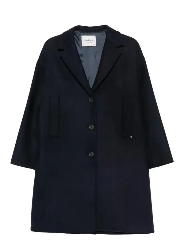 OTTOD'AME Simona Single-breasted Coat - Blue