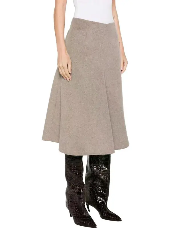 SUSANNE BOMMER Zip-fastening Midi Skirt - Neutrals