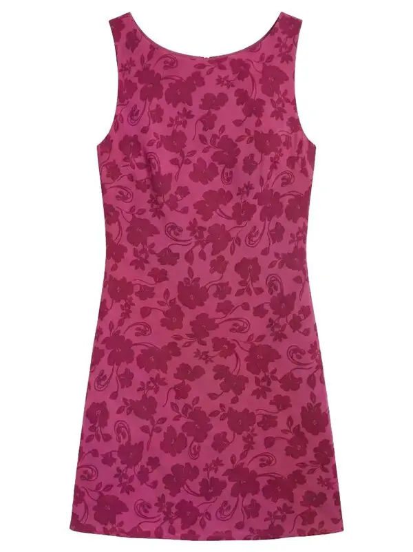 REFORMATION Dale Floral Print Mini Dress - Pink