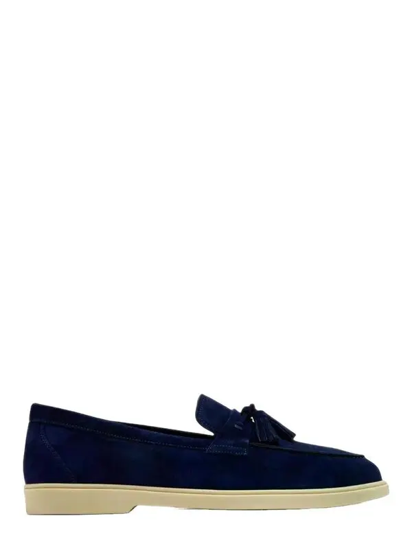 Magnanni Suede Tassel Loafers - Blue