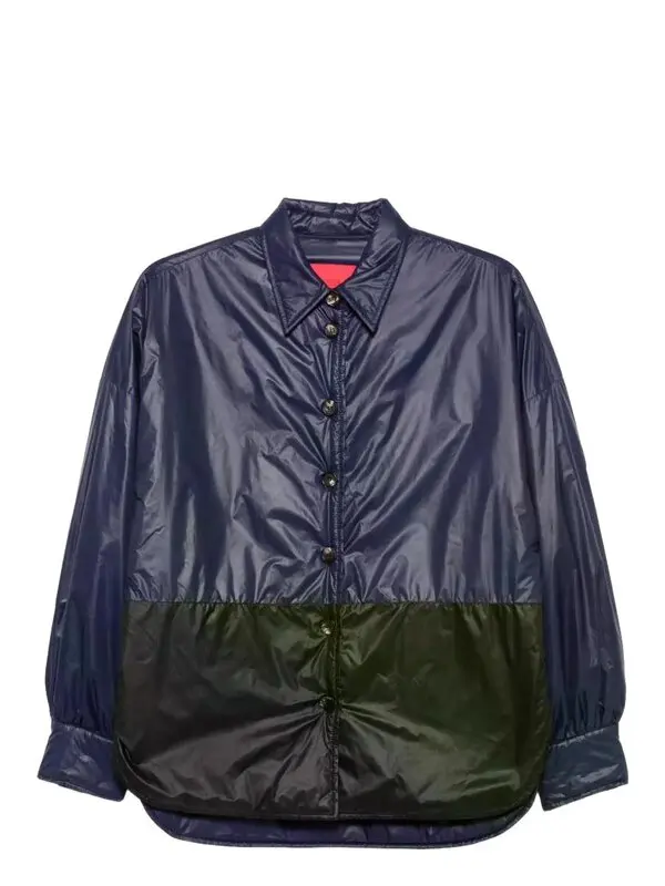 VIRGINIA BIZZI Two-tone Padded Coat - Blue