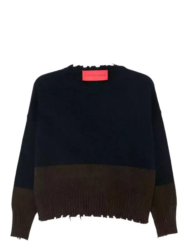 VIRGINIA BIZZI Color-block Sweater - Blue