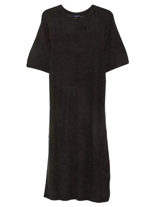 Soeur Judy Knitted Midi Dress - Brown