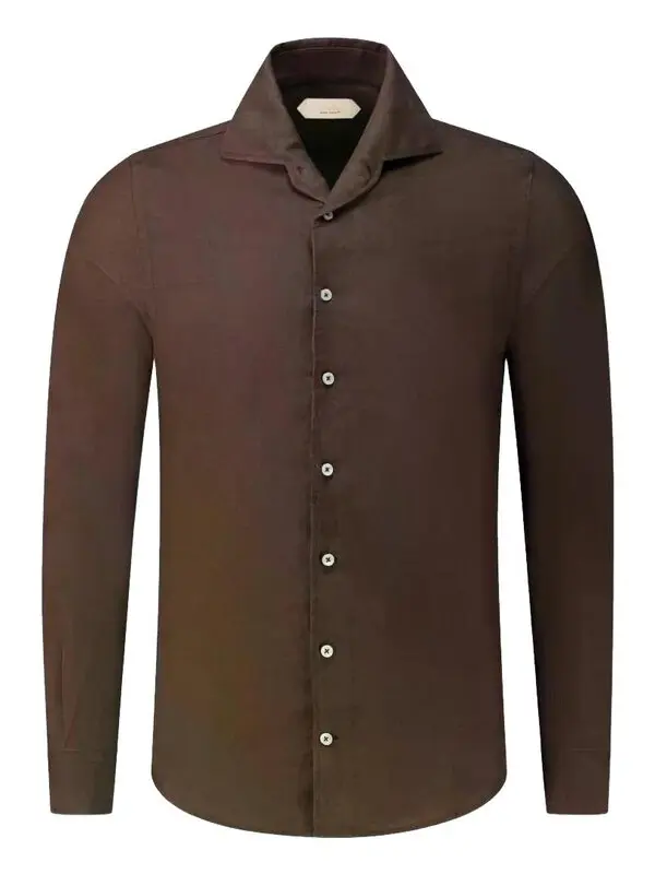 AURELIEN Seaside Linen Shirt - Brown