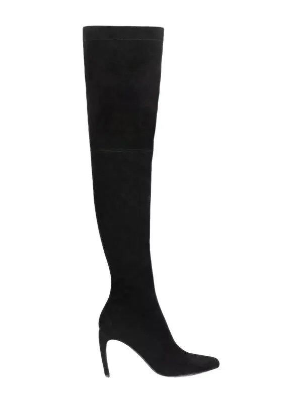 Victoria Beckham Harlow Stretch Suede Boots - Black