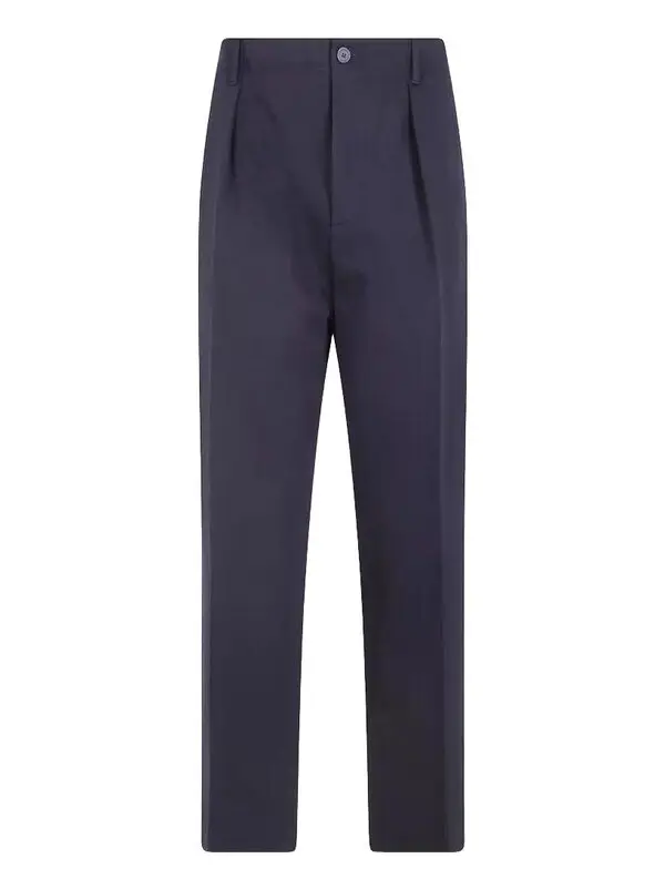 SEMICOUTURE Tera Pleated Straight-leg Trousers - Blue