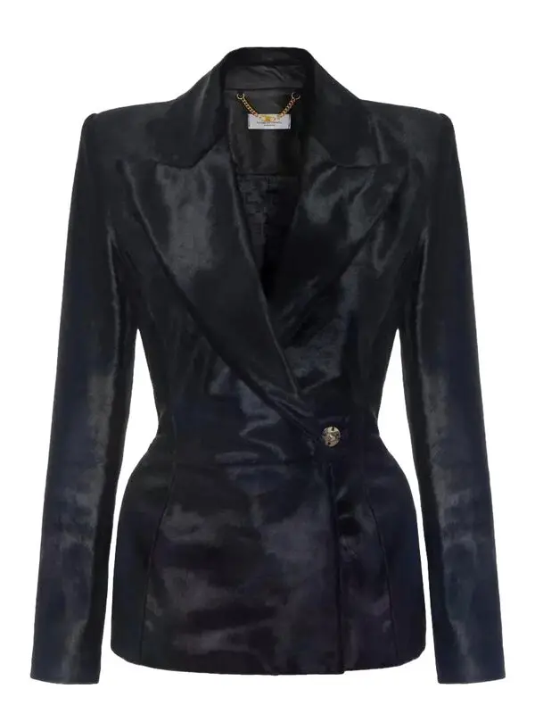 Elisabetta Franchi Cowhide Jacket - Black