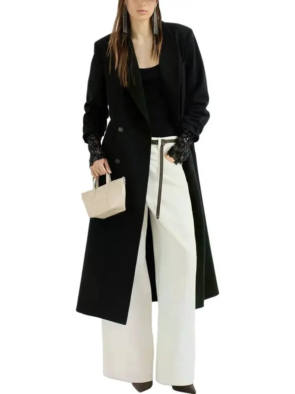 Brunello Cucinelli Ribbed Wool Jersey Sweater - Onyx