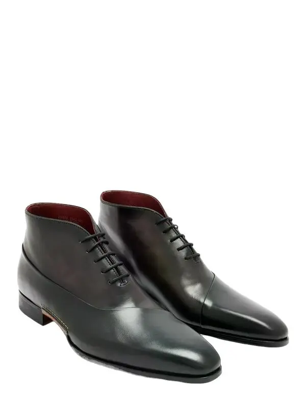 Magnanni Artesano Leather Desert Boots - Black