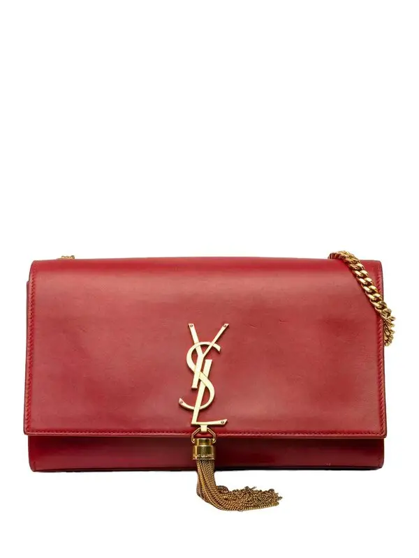 Saint Laurent Monogram Kate Tassel Crossbody Bag - Red