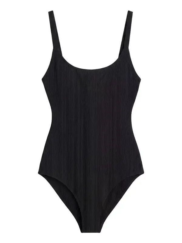 REFORMATION Ribbed Bodysuit - Black