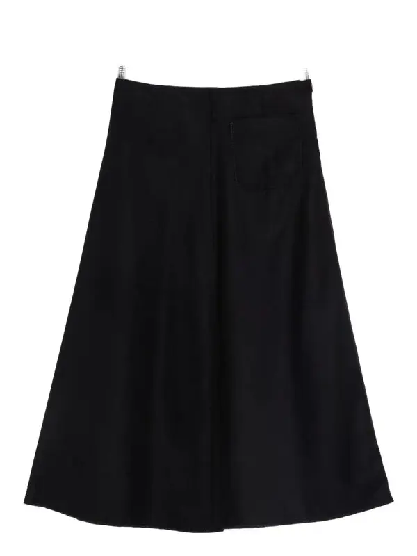 SUSANNE BOMMER Midi A-line Skirt With Zip Fastening - Blue