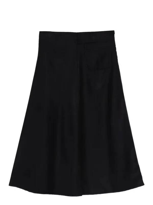 SUSANNE BOMMER Midi A-line Skirt With Zip Fastening - Blue