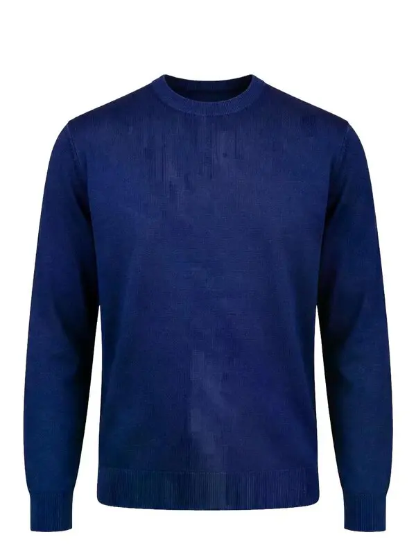 FILIPPO DE LAURENTIIS Crew Neck Wool Sweater - Blue