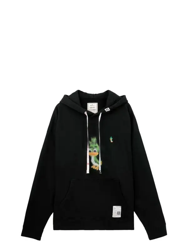 Mihara Yasuhiro Leon Printed Hoodie - Black