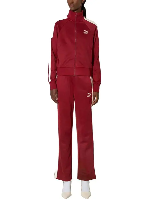 PUMA T7 Track Pants With Embroidered Logo - Red