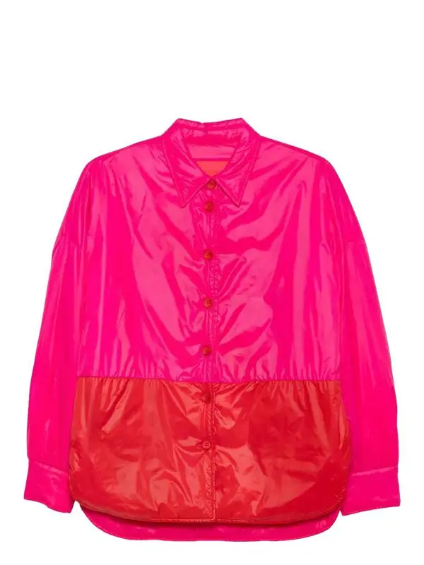 VIRGINIA BIZZI Color-blocked Padded Coat - Pink