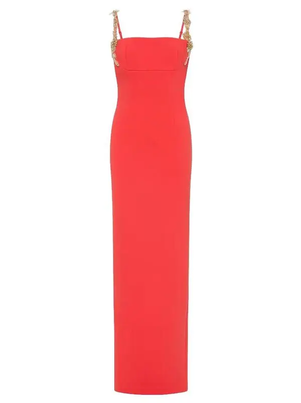 Rachel Gilbert Franca Crystal-embellished Gown - Red